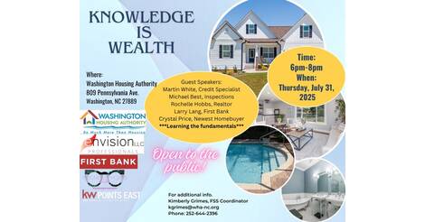 2025-07-31 - Knowledge is Wealth Event - Washington Housing Authority | North Carolina