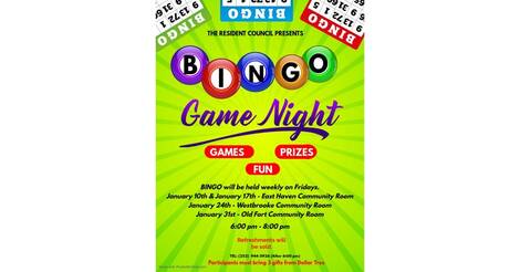 Bingo Game Night (11/26/2024) - News Archives - Washington Housing ...